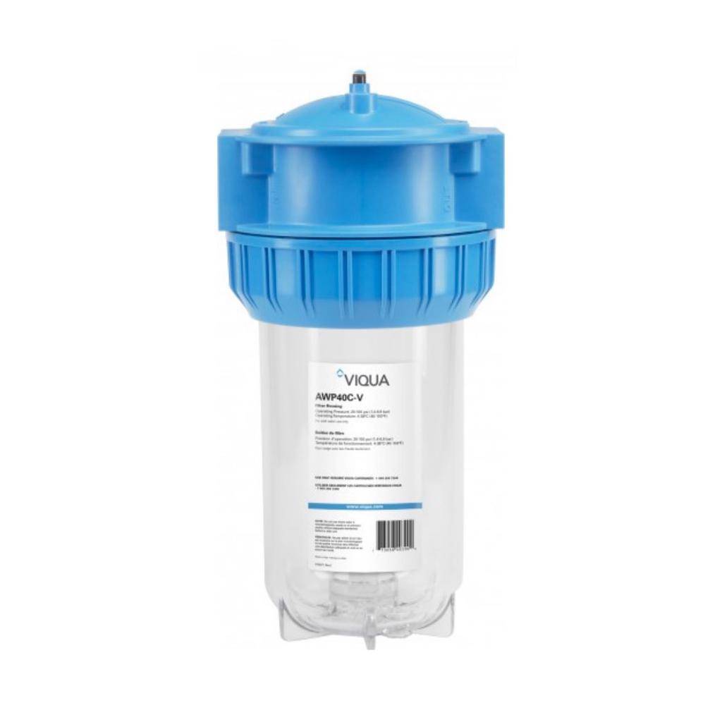 Viqua AWP50B-V FILTER HOUSING, 10", 1" FNPT WHITE/BLUE 3 PC. VALVE IN ...